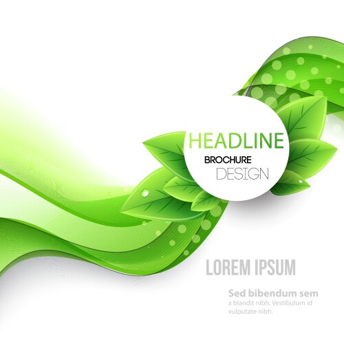 Natural background with green spring leaves Vector Image