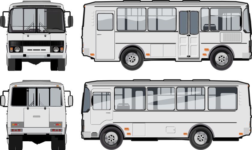 Urban passenger minibus Royalty Free Vector Image