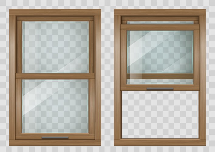 Realistic white window rollers in set isolated Vector Image