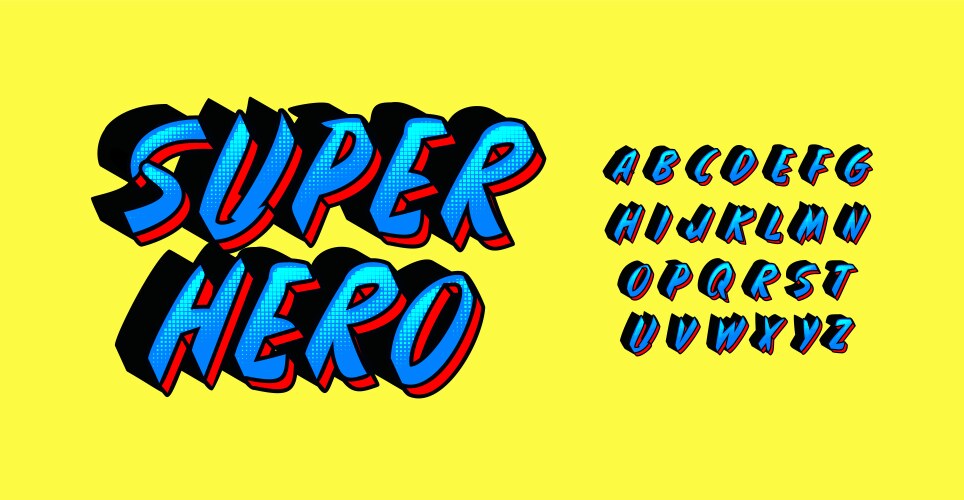 Super comic cartoon Royalty Free Vector Image - VectorStock