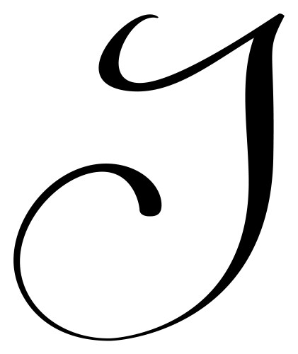 Calligraphy hand drawn letter j icon logo Vector Image