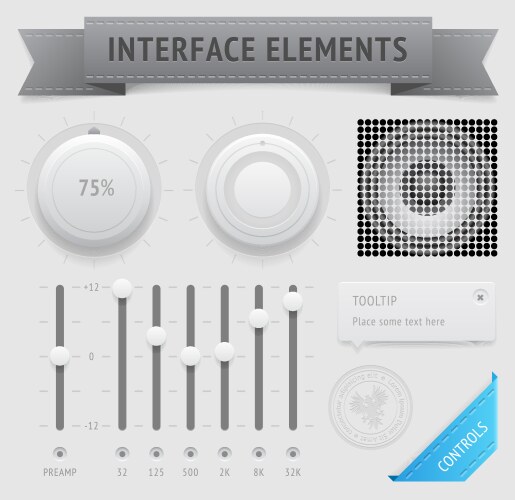 User interface elements Royalty Free Vector Image