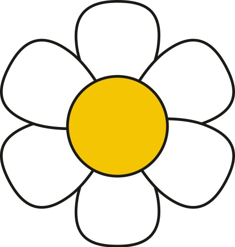 Flower head drawing Royalty Free Vector Image - VectorStock