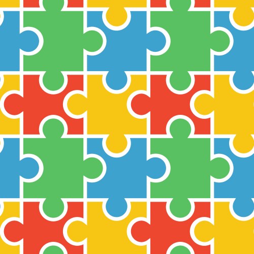 Jigsaw puzzle color of the rainbow Royalty Free Vector Image