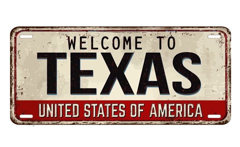 Welcome to texas stamp round sign Royalty Free Vector Image