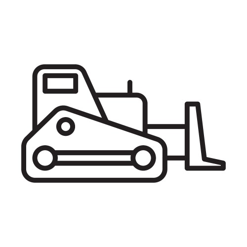 Variable symbol icon black and white outline sign Vector Image