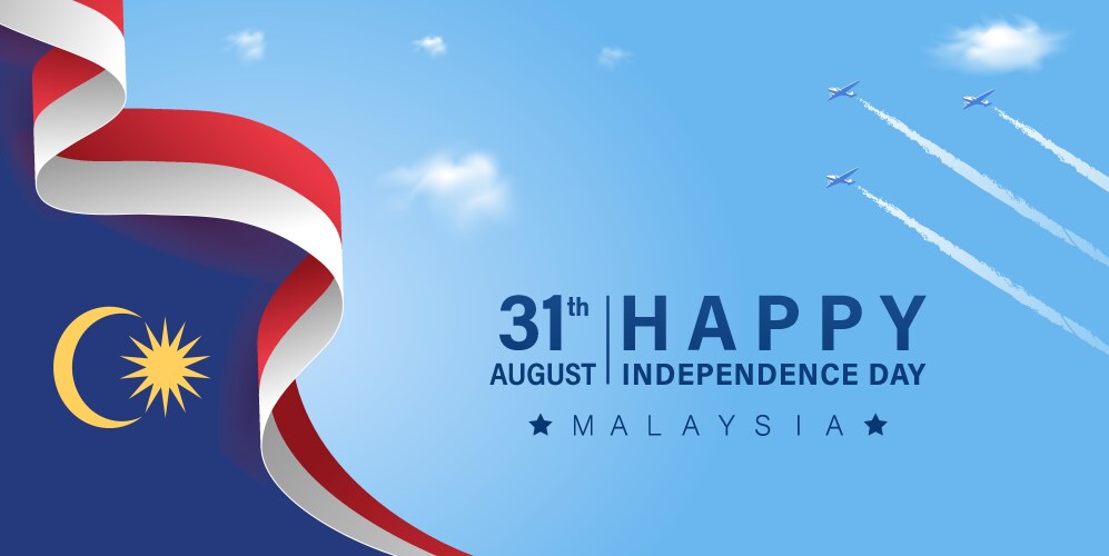 Malaysia independence day Royalty Free Vector Image