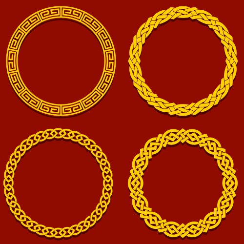 Chinese traditional round frame Royalty Free Vector Image