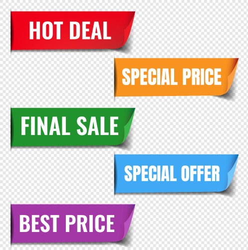 For sale sign with transparent background Vector Image