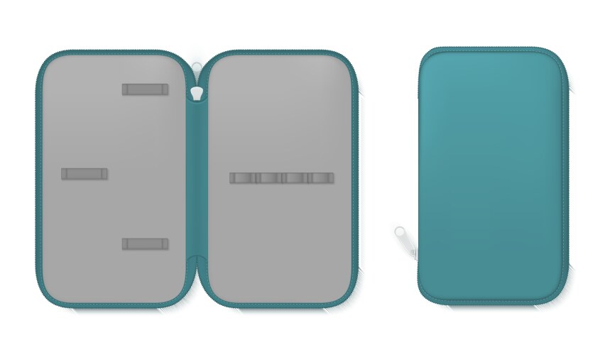 Set of pencil case Royalty Free Vector Image - VectorStock