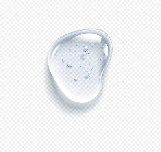 Hyaluronic acid drop with bubbles realistic Vector Image