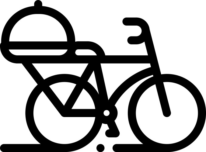 Bycicle icon thin linear style design isolated Vector Image
