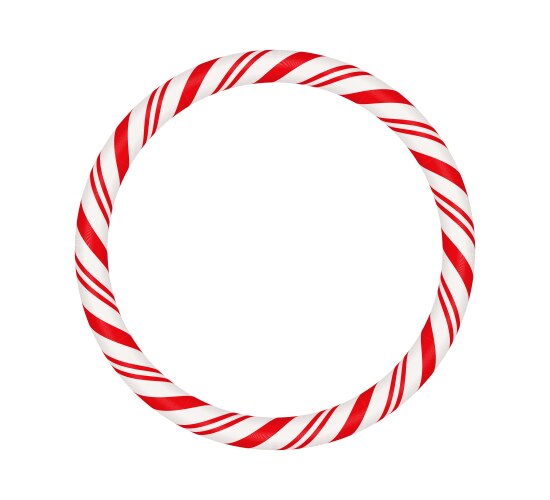 Christmas candy frame round isolated blank Vector Image