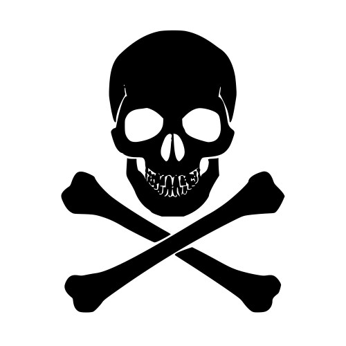 Crossbones and skull Royalty Free Vector Image