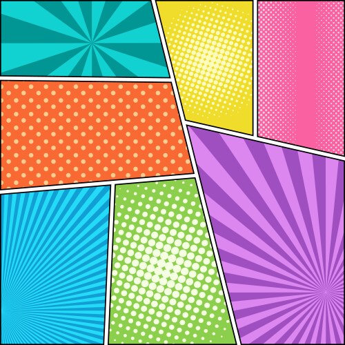 Book page comic Royalty Free Vector Image - VectorStock