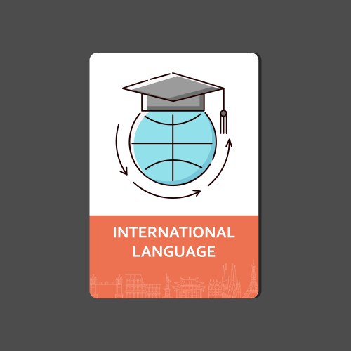 Language learning and communication banner Vector Image