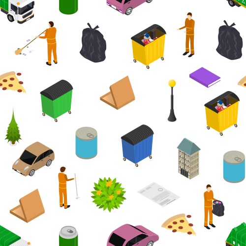 Isometric Recycling Pattern – Royalty-Free Vector | VectorStock