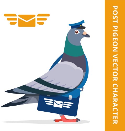 Postman character Royalty Free Vector Image - VectorStock