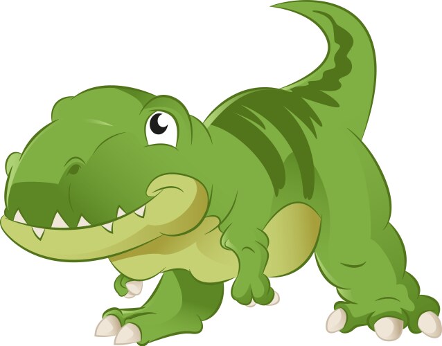 Cartoon baby dinosaur hatching from egg Royalty Free Vector
