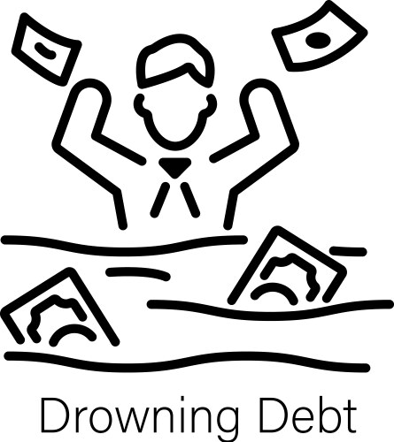 Debt Royalty Free Vector Image - VectorStock