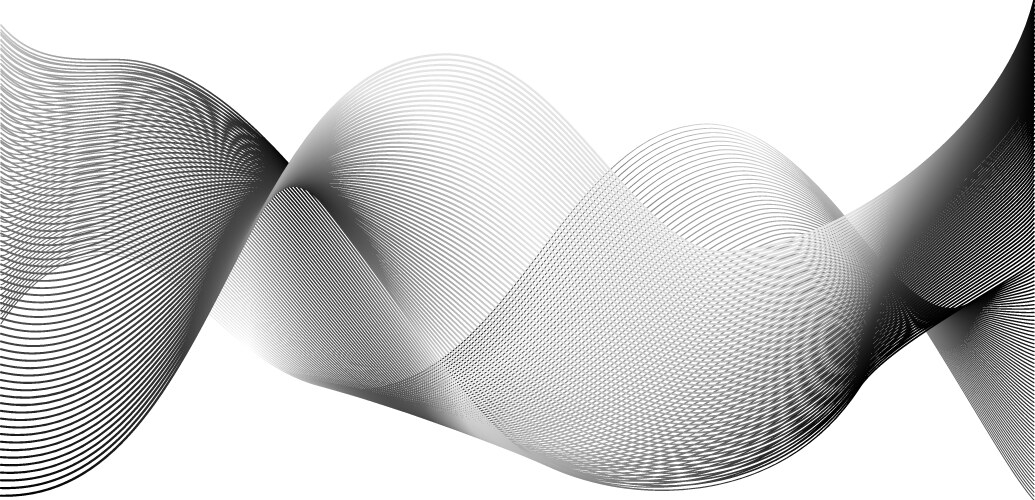 Wind line abstract undulate waves circle pattern Vector Image