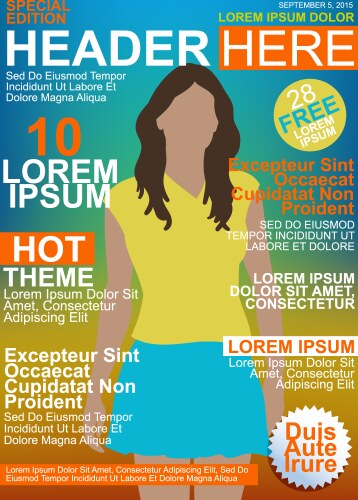 Magazine template Royalty Free Vector Image - VectorStock
