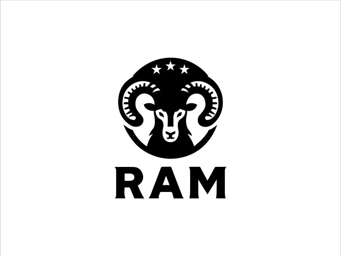 Ram logo design Royalty Free Vector Image - VectorStock