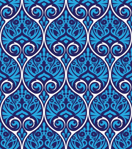 Twirl damask vintage seamless pattern Royalty Free Vector