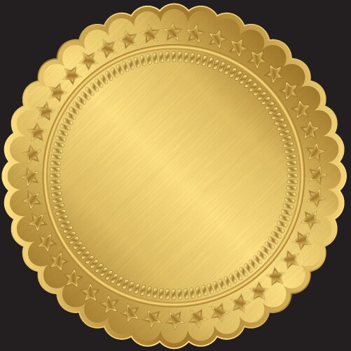 Golden sticker labels Royalty Free Vector Image