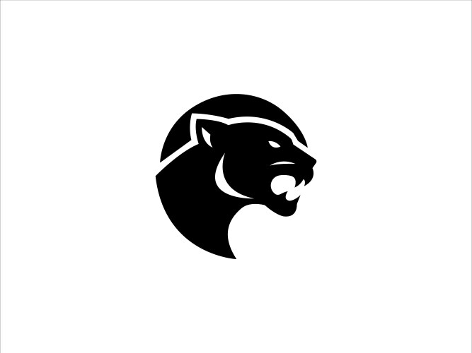 Panther logo templatepanther minimalist Royalty Free Vector