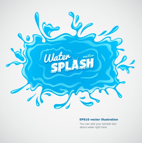 Water splash Royalty Free Vector Image - VectorStock