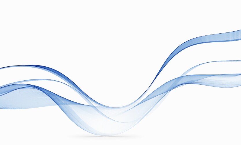 Flow of transparent curve lines abstract wave Vector Image