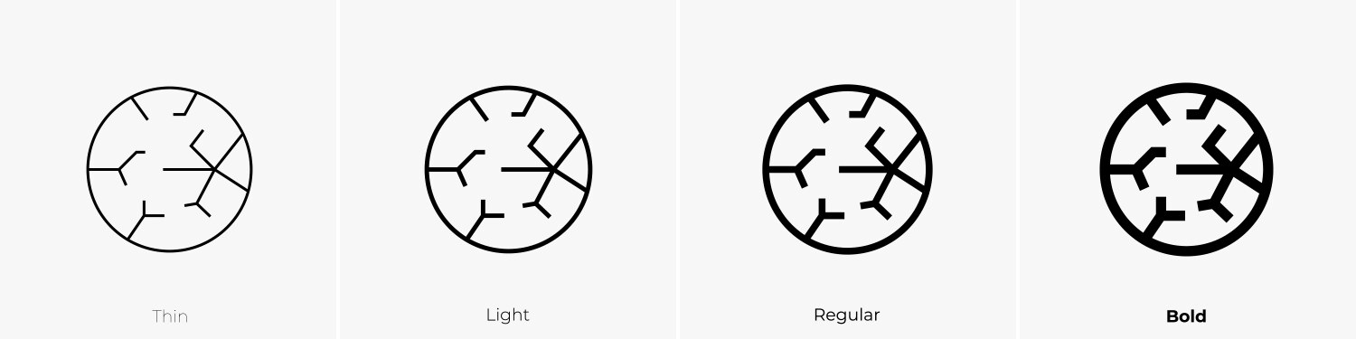 Dry icon thin light regular and bold style design Vector Image