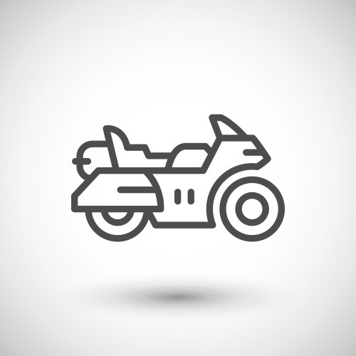 Motorcycle line icon Royalty Free Vector Image