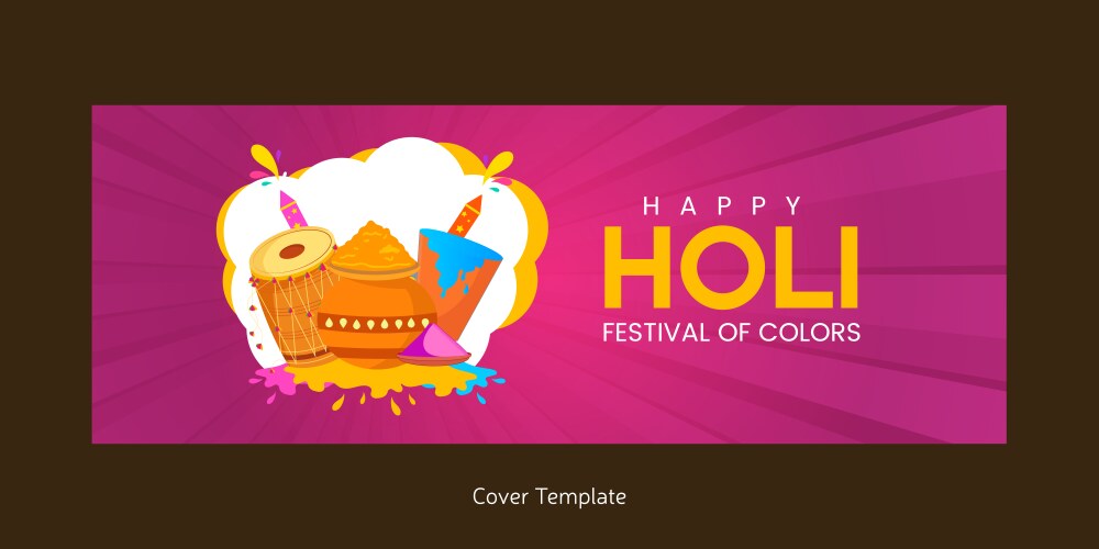 Happy holi festival of india background group Vector Image