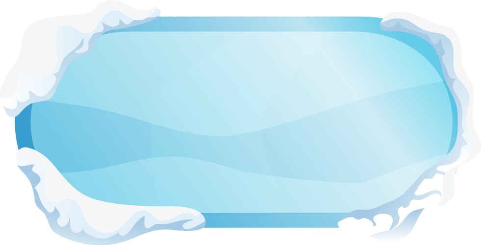 Realistic snow frame icon Royalty Free Vector Image