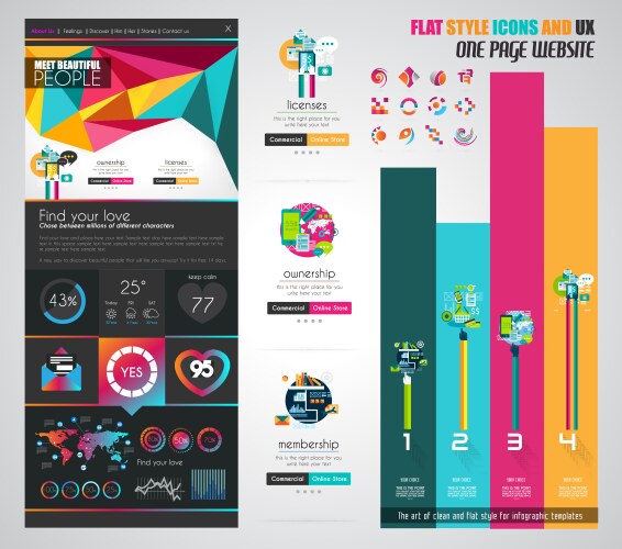 Website banner ui ux Royalty Free Vector Image