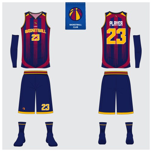 Basketball Jersey Template - Front, Back, Side Vie – Royalty-Free ...