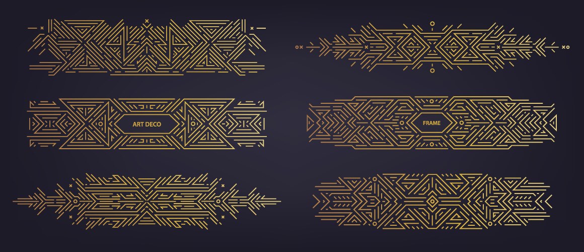 Art Deco Line Borders Vector Images (over 16,000)