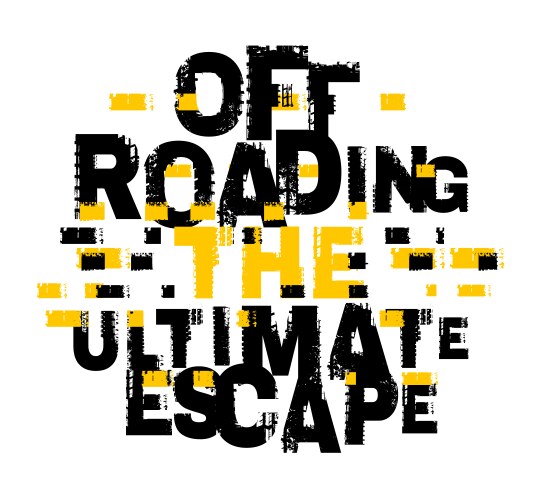 Off Road Font Vector Images (over 420)