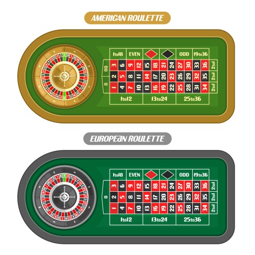 American roulette table layout Royalty Free Vector Image