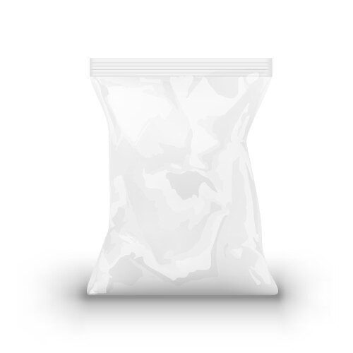 3d white clear sack isolated on background Vector Image