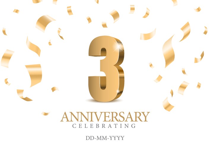 Anniversary 35 gold 3d numbers Royalty Free Vector Image