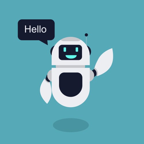 Robot say hello Royalty Free Vector Image - VectorStock