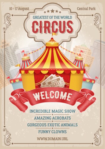 Circus frame Royalty Free Vector Image - VectorStock