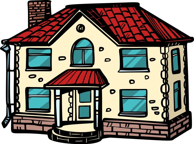 Comic house for fairy tales Royalty Free Vector Image