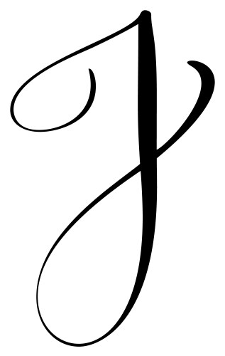 Cursive Font Letter J Vector Images (82)