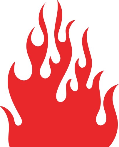 Fiery Flame Motif Royalty Free Vector Image - VectorStock