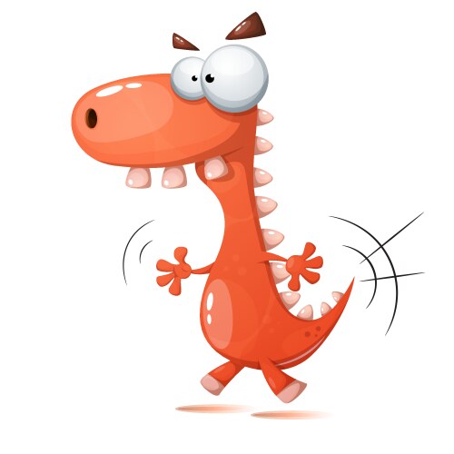 Funny smiling dinosaur cute Royalty Free Vector Image