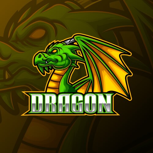 Dragon logo template Royalty Free Vector Image